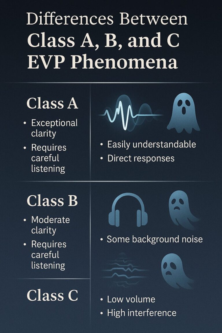 Differences Between Class A, B, and C EVP Phenomena Explained